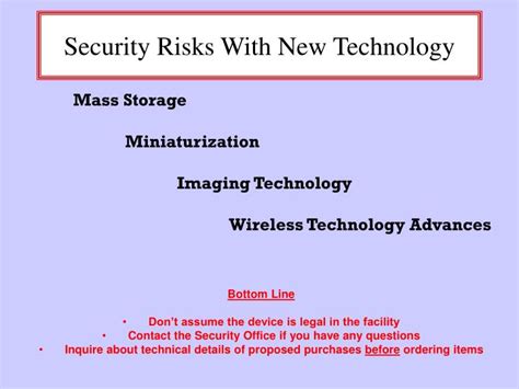 PPT Security Risks With New Technology PowerPoint Presentation Free Download ID