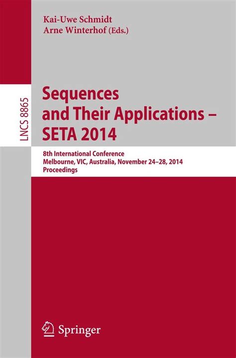 Lecture Notes In Computer Science 8865 Sequences And Their
