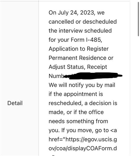 I 485 Interview Scheduled And Cancelled By Uscis R Uscis
