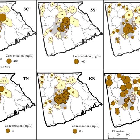 Spatial Variations In Selected Water Quality Indicators Download Scientific Diagram