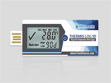 Thermis Log 1D Single Use USB Temperature Dataloggers