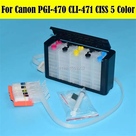 5 Color Empty Continuous Ink Supply System For Canon Pgi 470 Cli 471