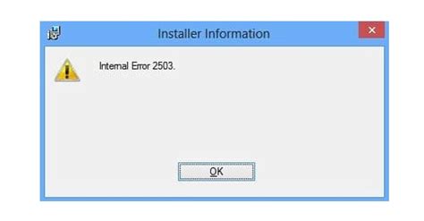 An Easy Guide To Fixing Internal Error 2503 Errortools