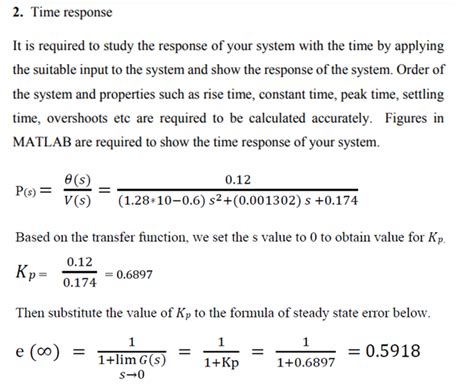 Solved Time Response It Is Required To Study The Response Chegg Com