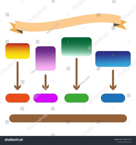 Gradient Flowchart Illustration Colorful Process Diagram Stock Vector Royalty Free 2490507529