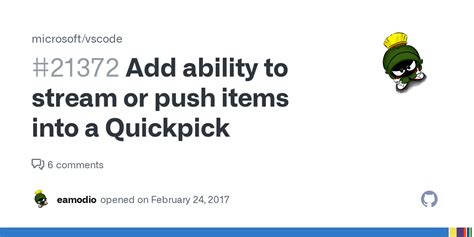Add Ability To Stream Or Push Items Into A Quickpick · Issue 21372 · Microsoftvscode · Github
