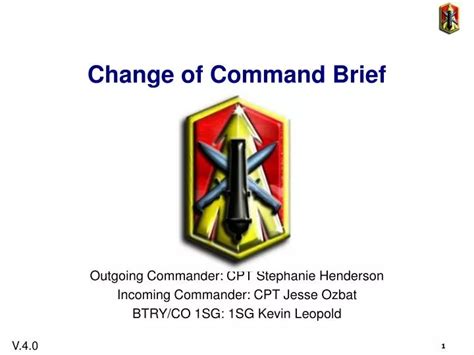 PPT Change Of Command Brief PowerPoint Presentation Free Download ID 3774376
