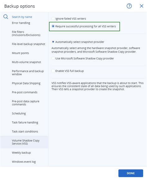 72445 Acronis Cyber Protect Application Backup Fails With Failed To Create Snapshot Because
