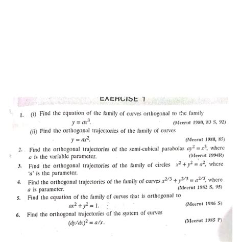 Orthogonal Trajectories P Maths Notes Teachmint