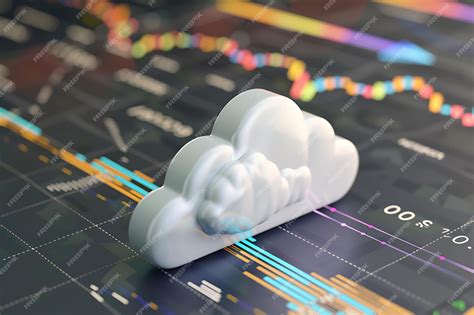 Cloud Computing Data Analytics With Stock Chart Background Premium Ai Generated Image