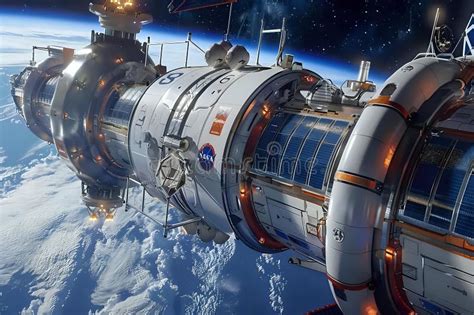 Exploring Futuristic Space Station Design Orbiting Earth Advanced Technology Solar Panels