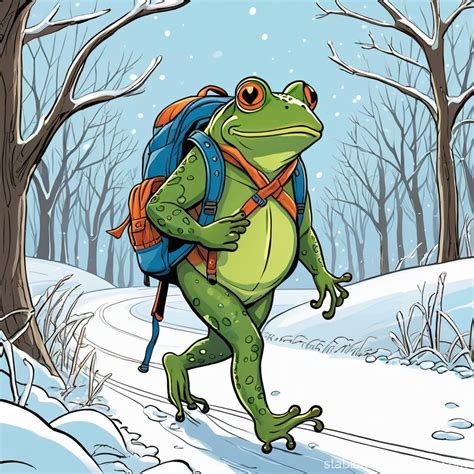 Frog With Backpack In Autumn Prompts Stable Diffusion Online