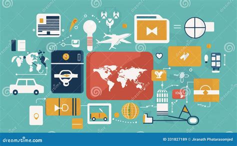 Global Connectivity World Map Communication Technology And Business