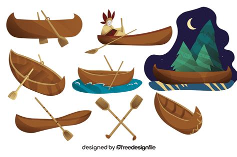 Canoe Vector Free Download