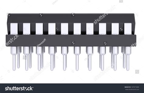 Microchip Isolated Render On White Background Stock Illustration 187071800 Shutterstock