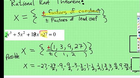 Polynomials Intro To Rational Roots Theorem Youtube