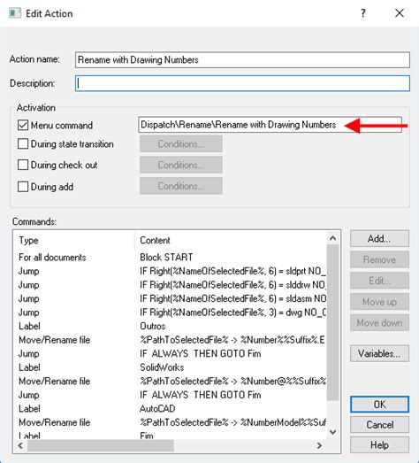 organizing solidworks pdm dispatch menu commands