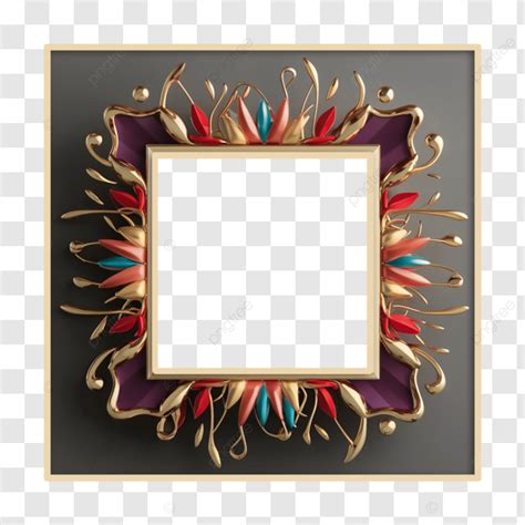 럭셔리 사진 프레임 다채로운 사각형 테두리 로얄 골든 디자인 사치 사진 국경 Png 일러스트 및 이미지 에 대한 무료 다운로드 Pngtree