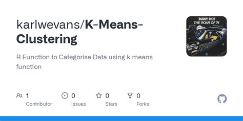 Github Karlwevansk Means Clustering R Function To Categorise Data Using K Means Function