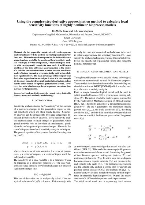 pdf using the complex step derivative approximation method to