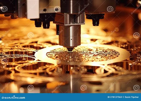 CNC Laser Cutting Of Metal Modern Industrial Technology Stock Illustration Illustration Of