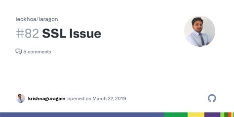 Ssl Issue · Issue 82 · Leokhoalaragon · Github