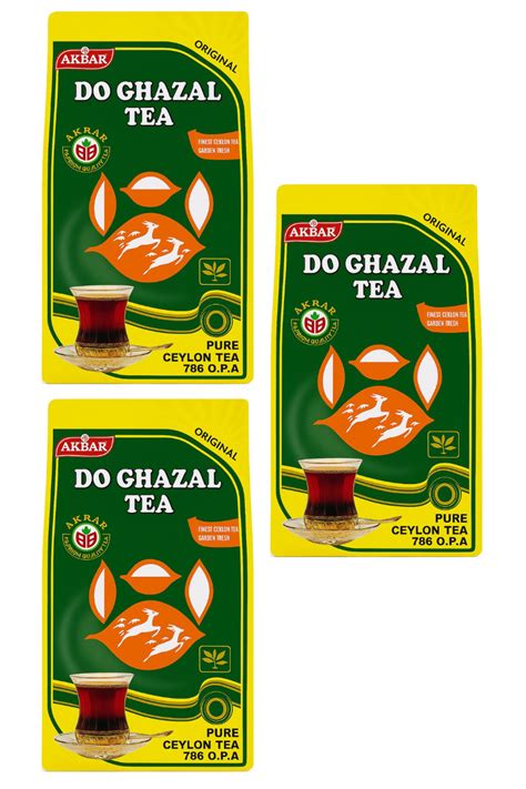 Do Ghazal Tea 400 Gr X 3 Adet Akbar Premium Seylan Çayı 100 Pure