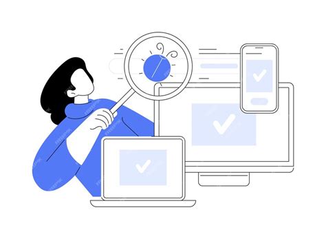 Premium Vector Crossplatform Testing Abstract Concept Vector Illustration