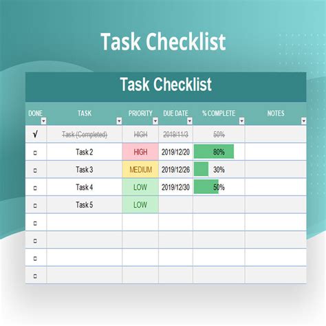 Task Breakdown Template Excel
