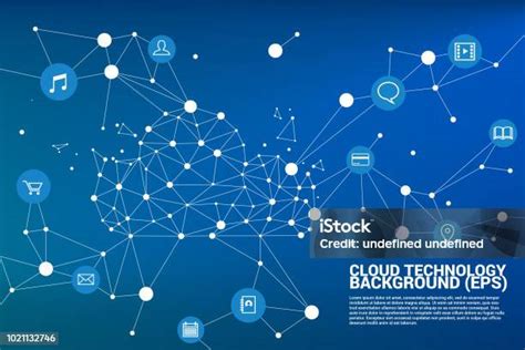 클라우드 컴퓨팅 네트워크 기술 다각형 도트 아이콘 라인 연결 0명에 대한 스톡 벡터 아트 및 기타 이미지 0명 개념