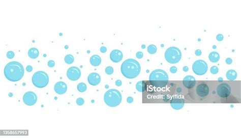 블루 버블 벡터 비누 배경 거품 테두리 추상 적 비누 패턴 투명 발포성 기포 스트림 만화 소다 팝 피지 음료 탄산 프레임에 대한
