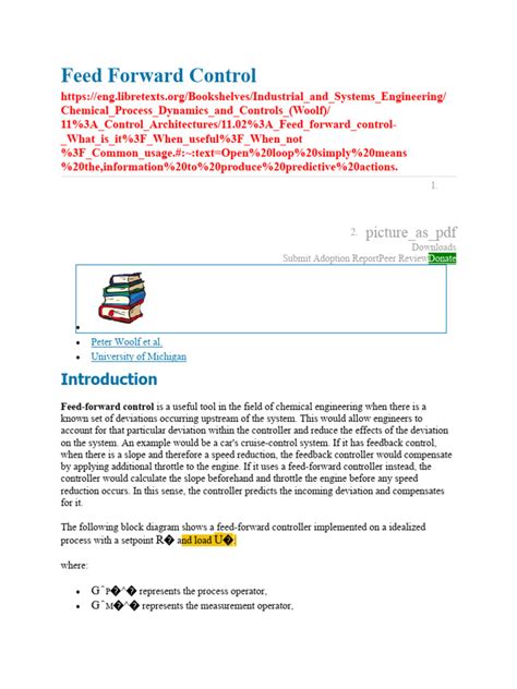 Feed Forward Control Pdf Control Theory Feedback