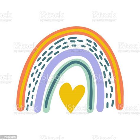 귀여운 벡터 무지개입니다 생일 초대장 또는 베이비 샤워 포스터 의류 보육 벽 예술 및 엽서를 위한 아기 디자인 0명에 대한 스톡 벡터 아트 및 기타 이미지 Istock