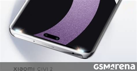 Xiaomi Civi Will Feature Dual Front Cameras Centered Pill Shaped Cutout GSMArena Com News