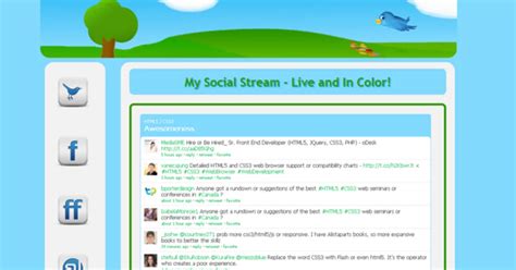 Social Stream Html5 And Css3 Template Generating A Fantastic
