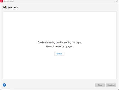 cannot add or reactivate online account — quicken