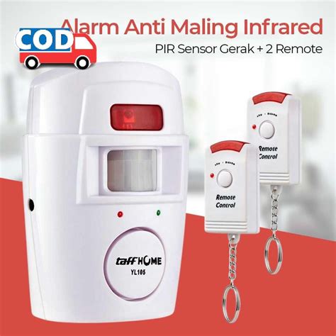 Jual Alarm Anti Maling Rumah Sensor Gerak Detektor Infrared Pir 2 Remote Pintu Shopee Indonesia