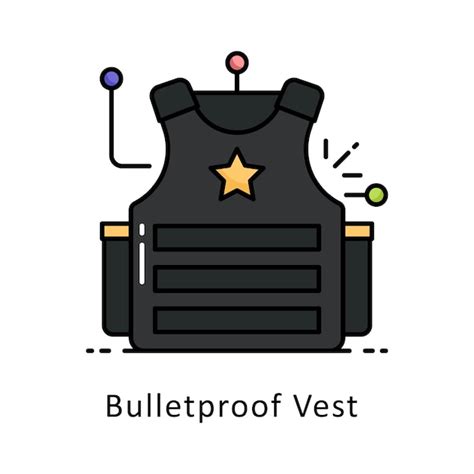 Premium Vector Bulletproof Vest Vector Filled Outline Design Illustration Symbol On White