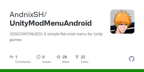 Github Andnixsh Unitymodmenuandroid A Simple Flat Mod Menu For Unity Games