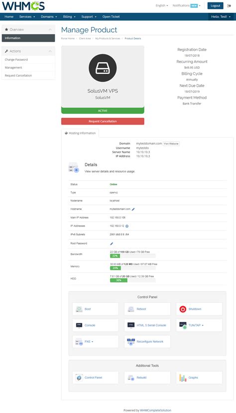 SolusVM Extended VPS For WHMCS ModulesGarden