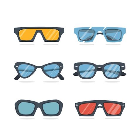 Premium Vector Sunglasses Realistic Set With Different Models