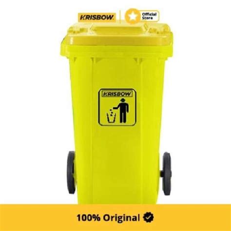 Jual Krisbow Dust Bin Tempat Sampah Plastik Outdoor Pedal 100 Ltr Di