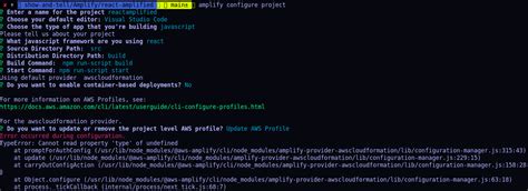 Error When Try To Change AWS Credentials TypeError Cannot Read
