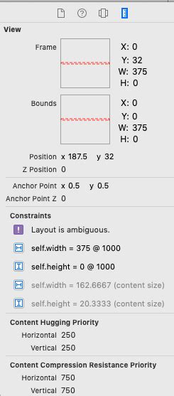 Swift Ios Ambiguous Layout Stack Overflow