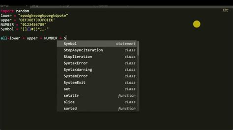 Генерация пароля на языке Python Youtube