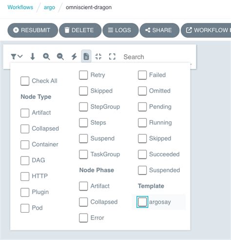 Check All Checkbox On Workflow Dag Filter Dropdown · Issue 11129 · Argoproj Argo Workflows · Github