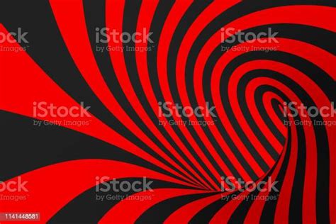 토 러 스 3d 착시 래스터 그림입니다 최 면 검은 색과 빨간색 튜브 이미지입니다 콘트라스트 트위스트 루프 스트라이프 장식 3차원 형태에 대한 스톡 사진 및 기타 이미지