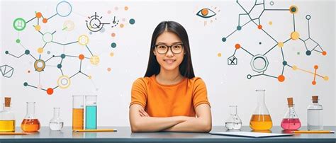 Stem Classroom Asian Female Teacher Premium Ai Generated Image