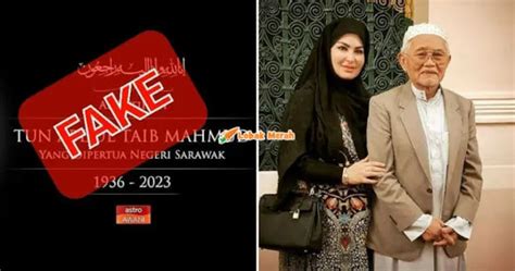 Isteri Nafi Tun Abdul Taib Mahmud Dah Meninggal Dunia Kecewa Tindakan