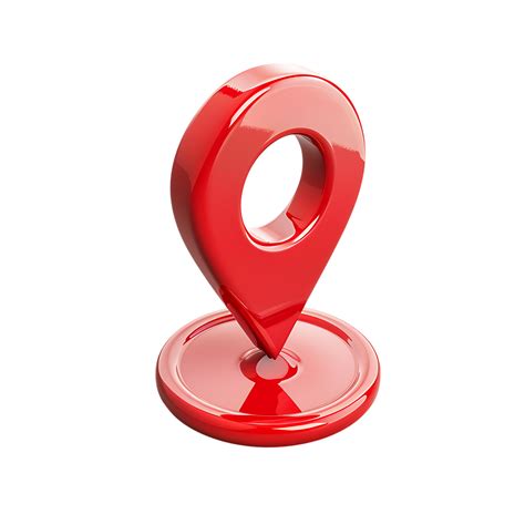 Red Location Icon 3d Style On Isolated Transparent Background 43559794 PNG